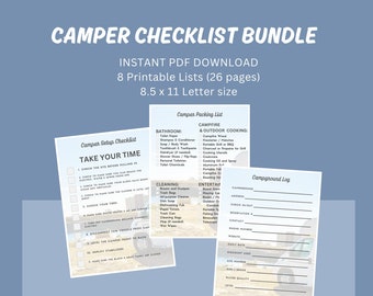 RV Printable Campsite SETUP CHECKLIST | Camping Tips | Digital Download ...