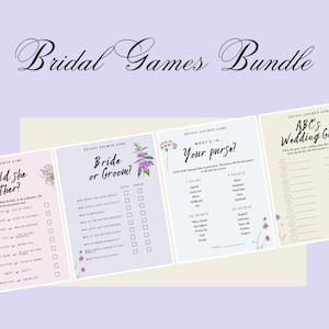 10 Printable Bridal Shower Games Bundle - Wildflowers - Fun ...