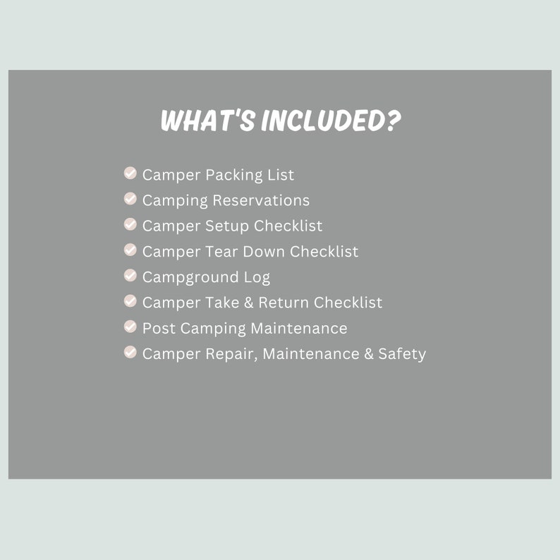 Camper Checklist Printable Bundle Mountains - Etsy Canada