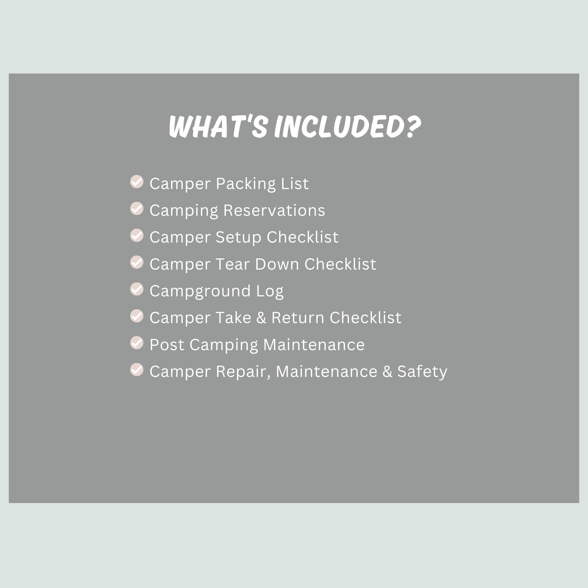 Camper Checklist Printable Bundle Mountains - Etsy