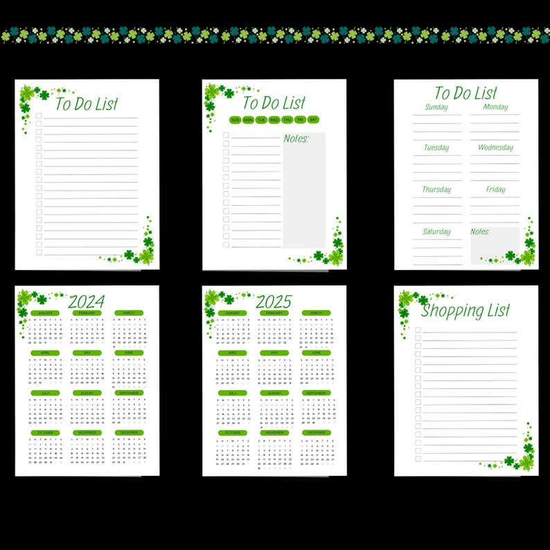 Sleek Minimalist Weekly & Daily Checklist - Printable PDF Lists ...