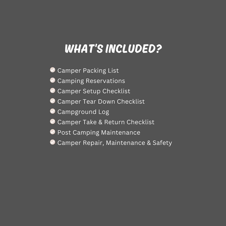 Camper Checklist Printable Bundle Abstract - Etsy