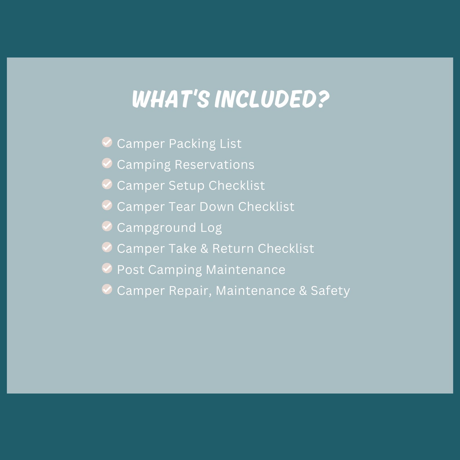 Camper Checklist Printable Bundle Rustic - Etsy