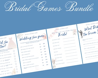 10 Printable Bridal Shower Games Bundle Elegant Gold Fun & Interactive ...