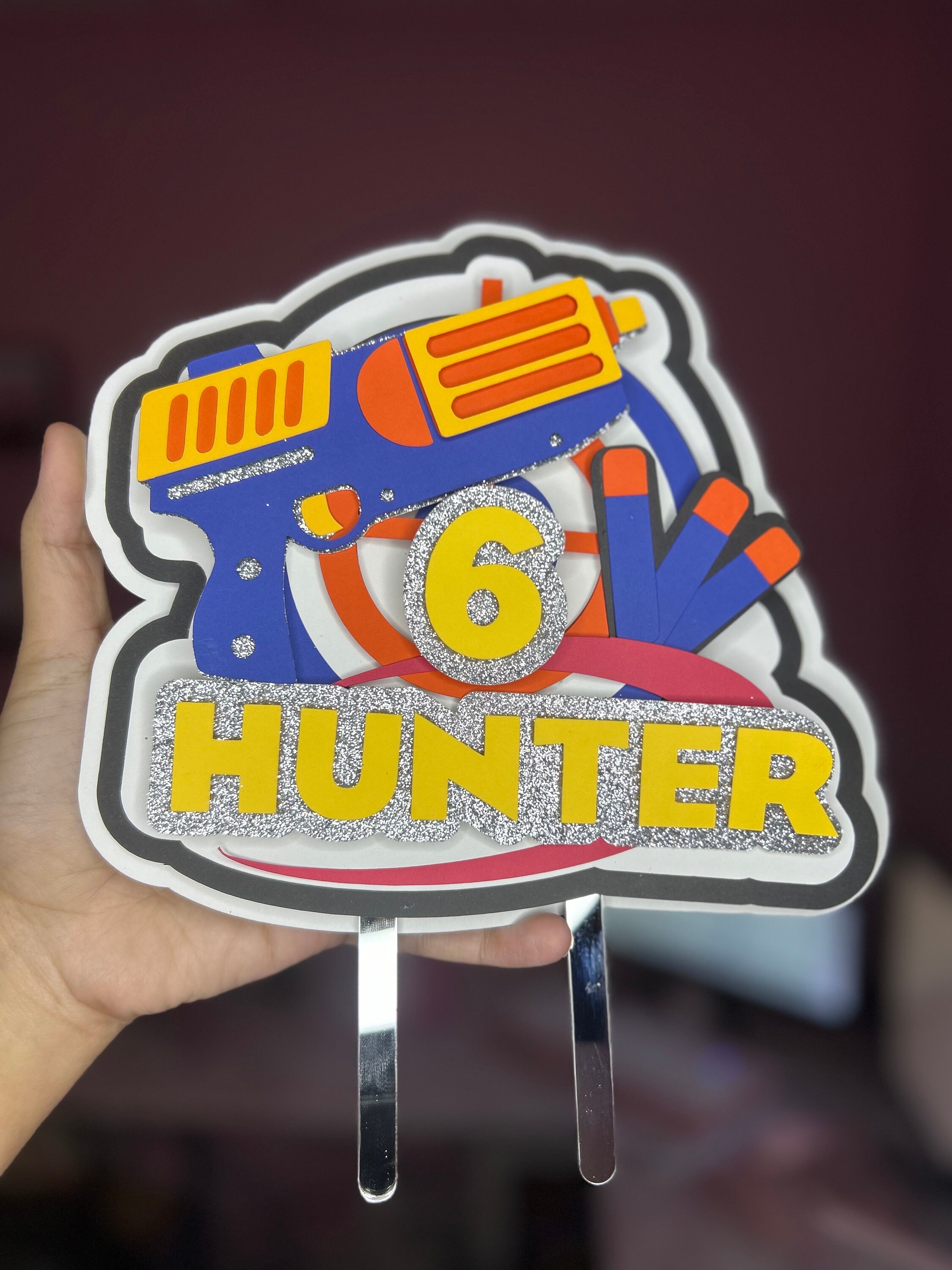 Nerf - Dart Party Birthday Cake Topper - Etsy