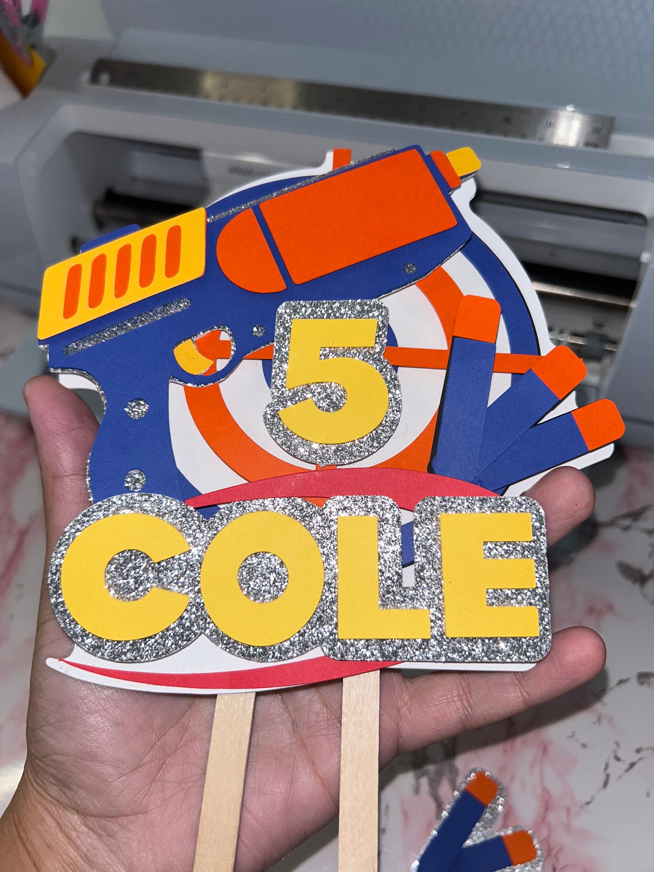 Nerf - Dart Party Birthday Cake Topper - Etsy