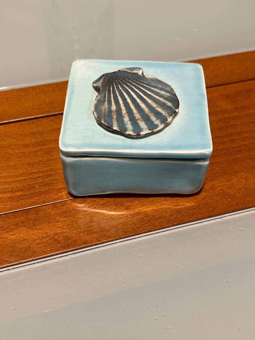 Shell Design Small Ceramic Box Handmade - Etsy