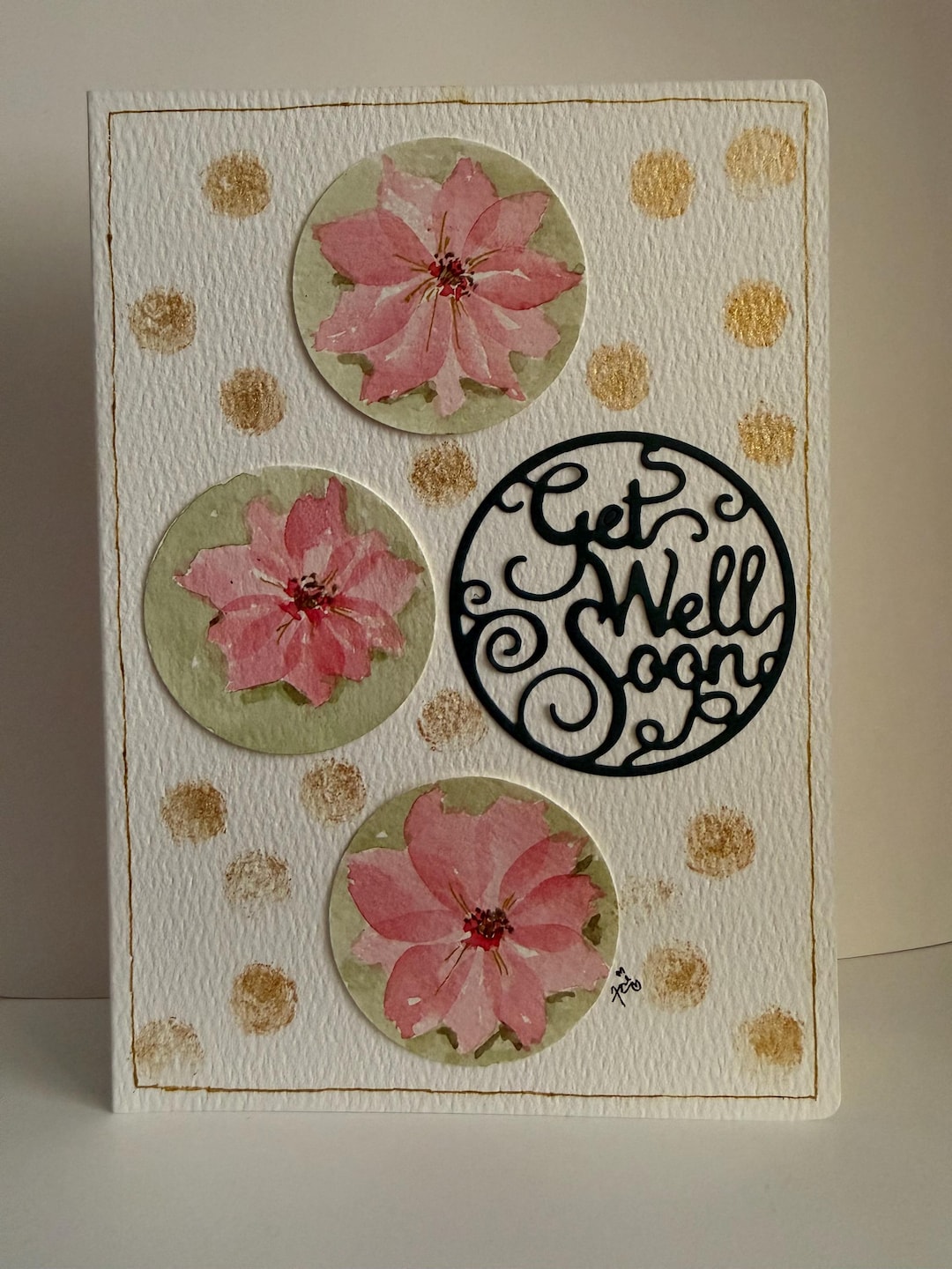 Get Well Soon Card, Hand-painted Florals, Original Print, Watercolor ...