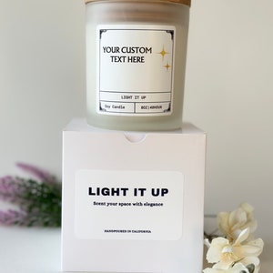 Custom Candle, Blank Label Candle, Soy Candle, Create Your Own Candle ...