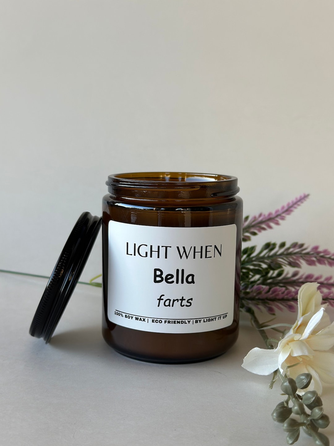 Light When Farts Candle, Custom Fart Name Candle, Funny Gift for Dad ...