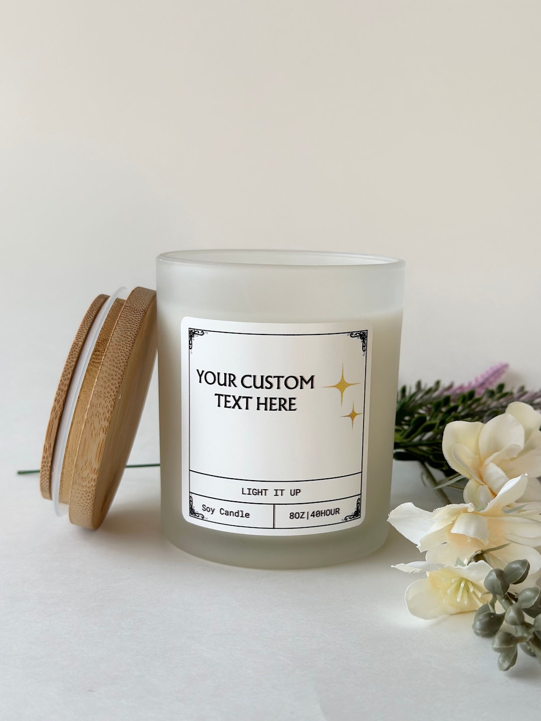 Custom Candle, Blank Label Candle, Soy Candle, Create Your Own Candle ...