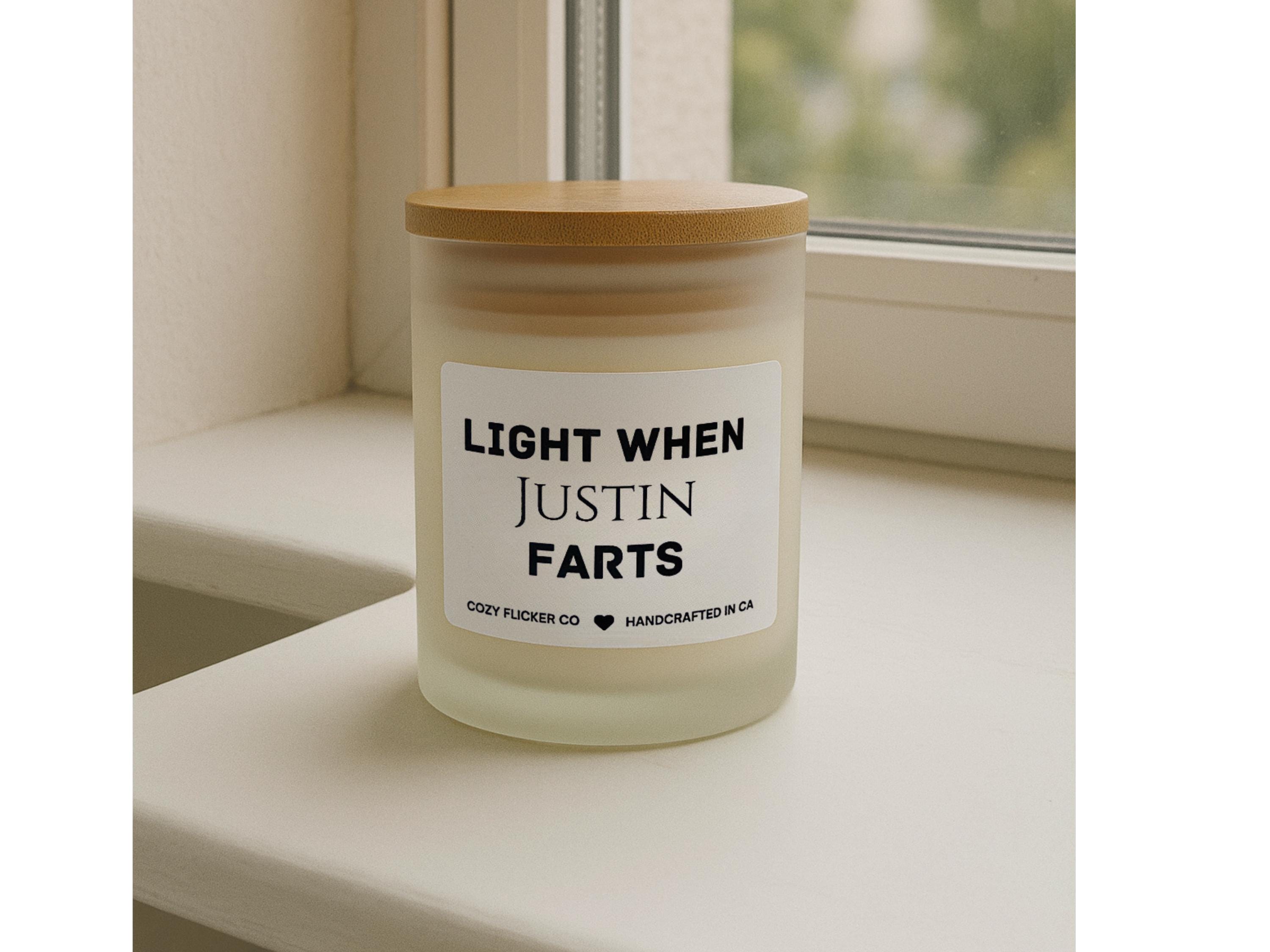 Light When Farts Candle, Custom Fart Name Candle, Funny Gift for Dad ...