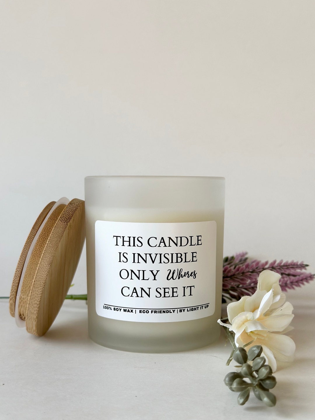 This Candle is Invisible Only Whores Can See It Funny Gift for Her ...