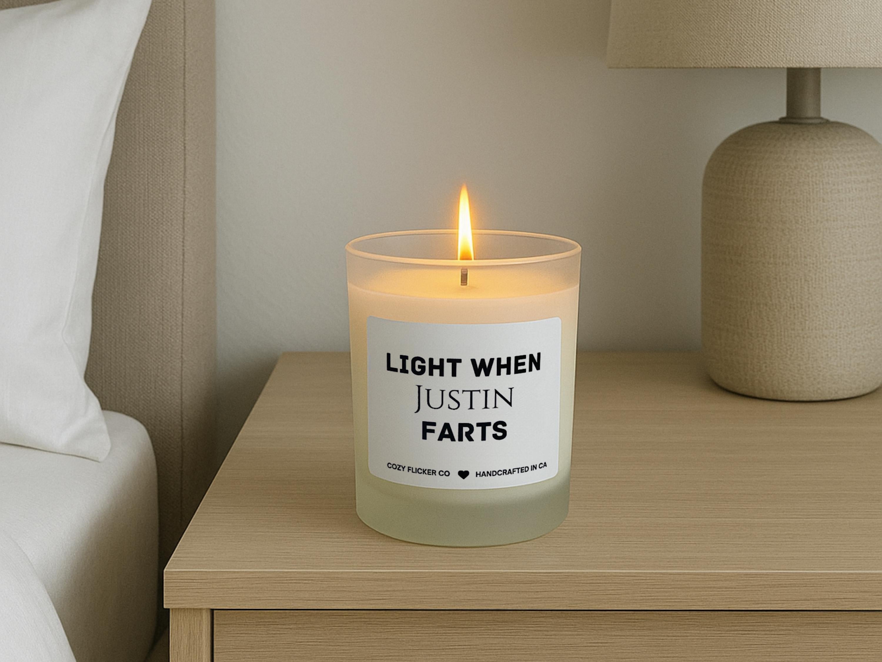 Light When Farts Candle, Custom Fart Name Candle, Funny Gift for Dad ...