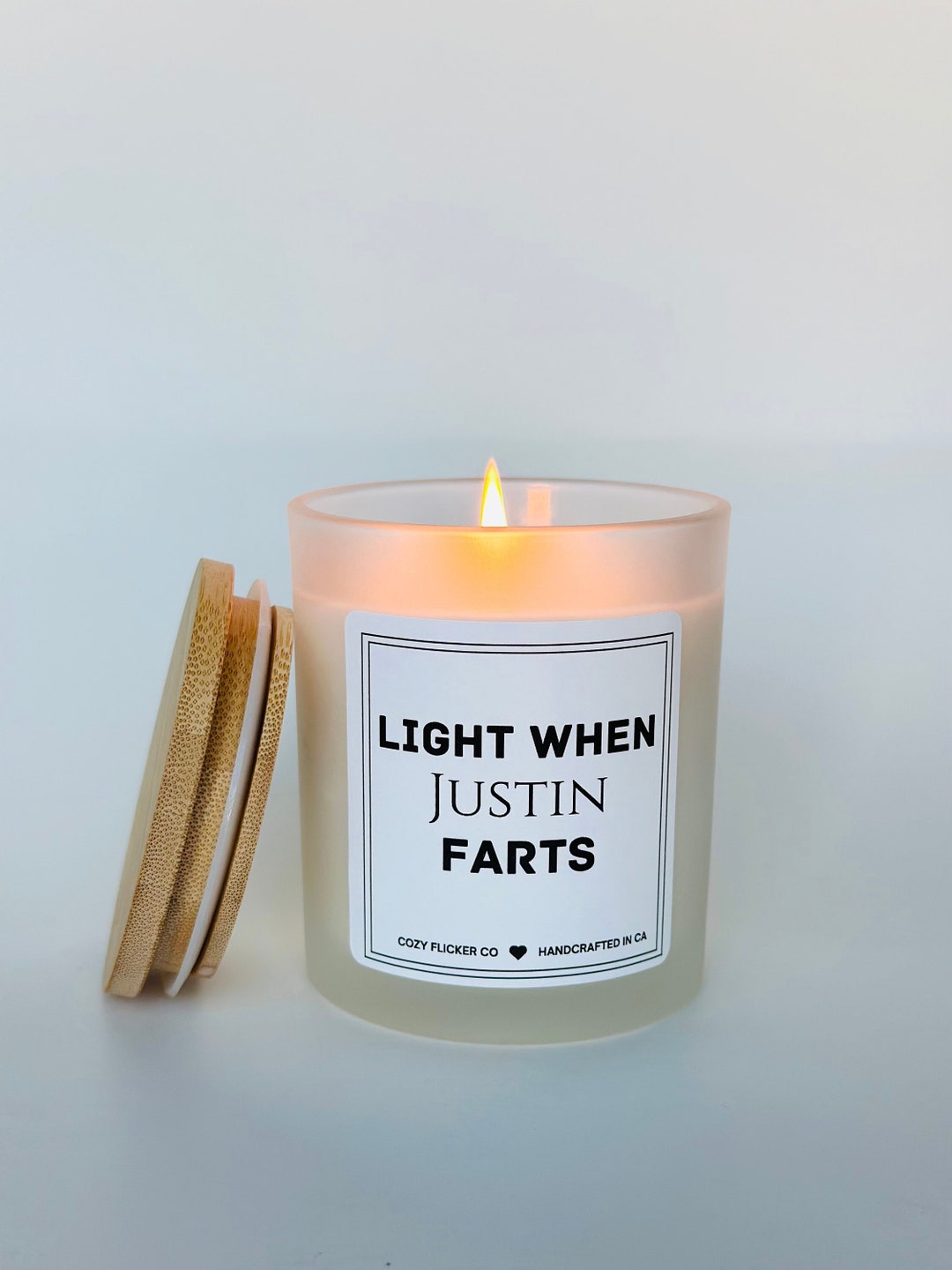 Light When Farts Candle, Custom Fart Name Candle, Funny Gift for Dad ...