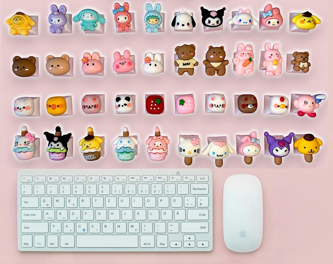 Cute Cartoon Handmade Keycaps Kawaii Anime Characters - Etsy