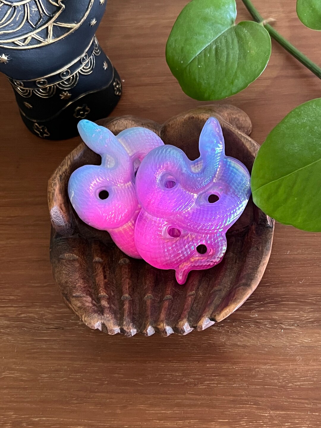 Aura Selenite Snake Carving - Etsy