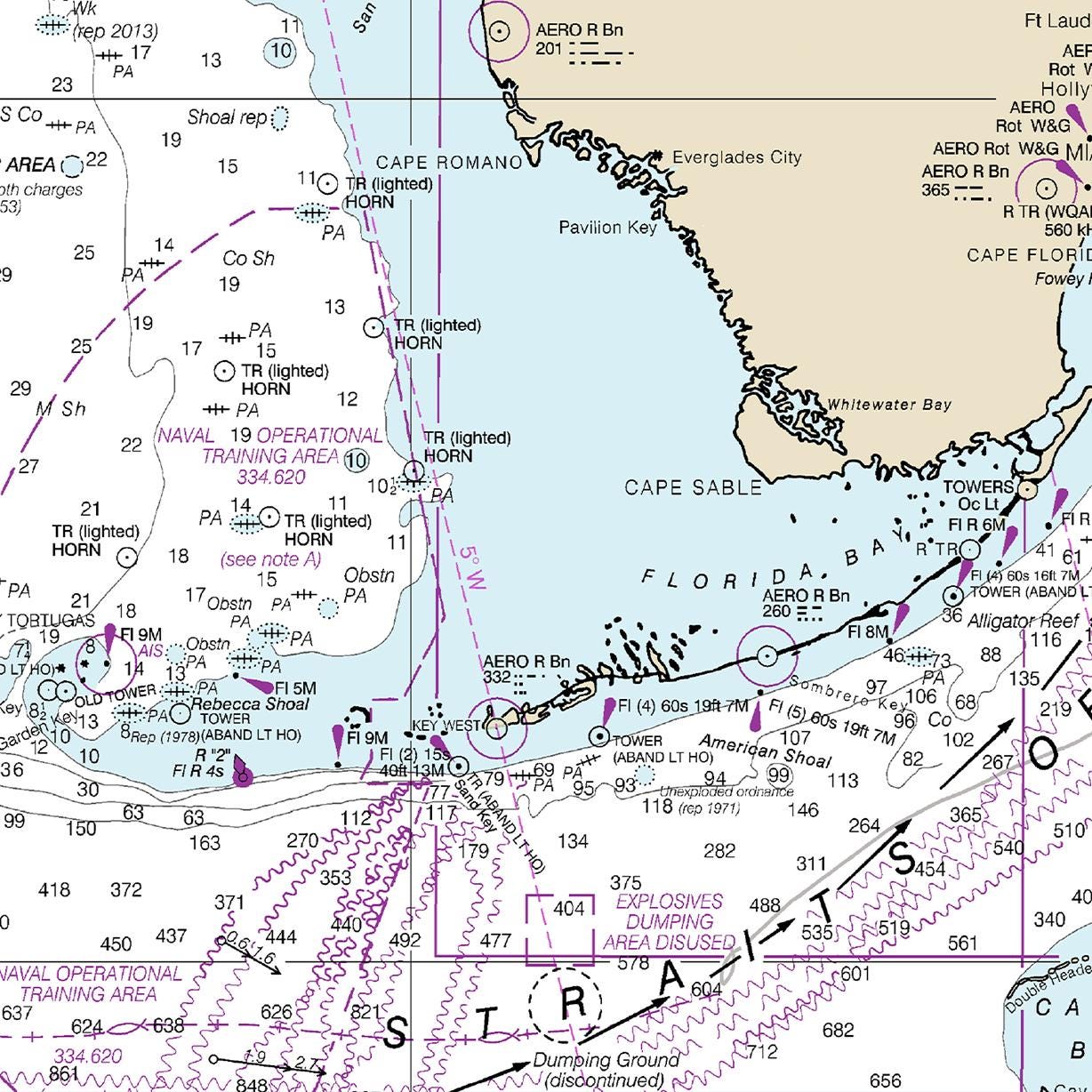 Nautical Chart Ceramic Coaster - Coastal Map Drink Coaster for Beach ...