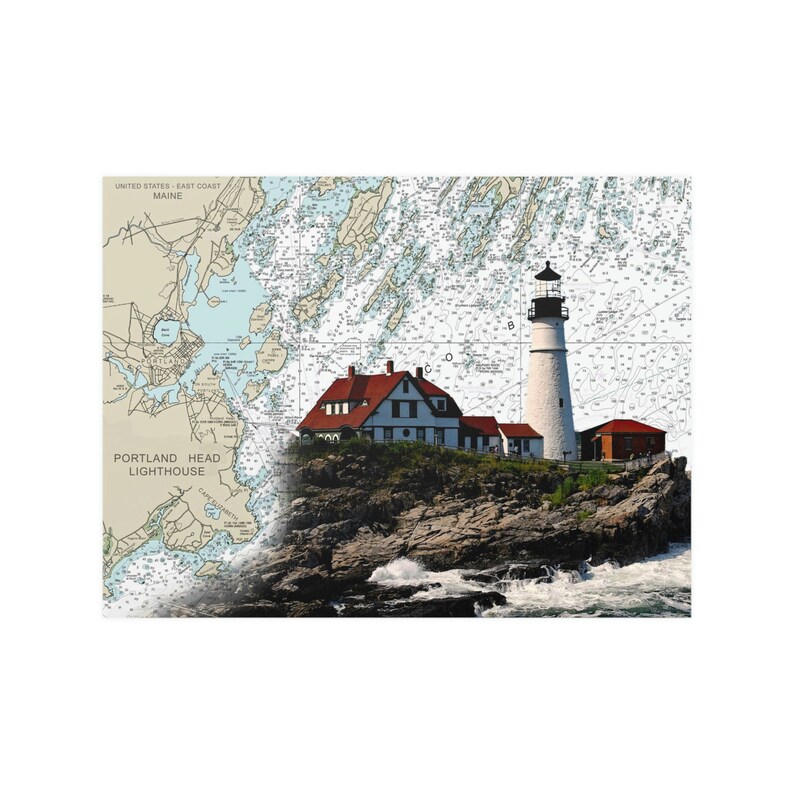 Portland Head Lighthouse Maine, Cape Elizabeth Maine, Satin Print ...