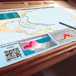 2025 Hurricane Season Tracking Chart | Atlantic Ocean Storm Map - Etsy