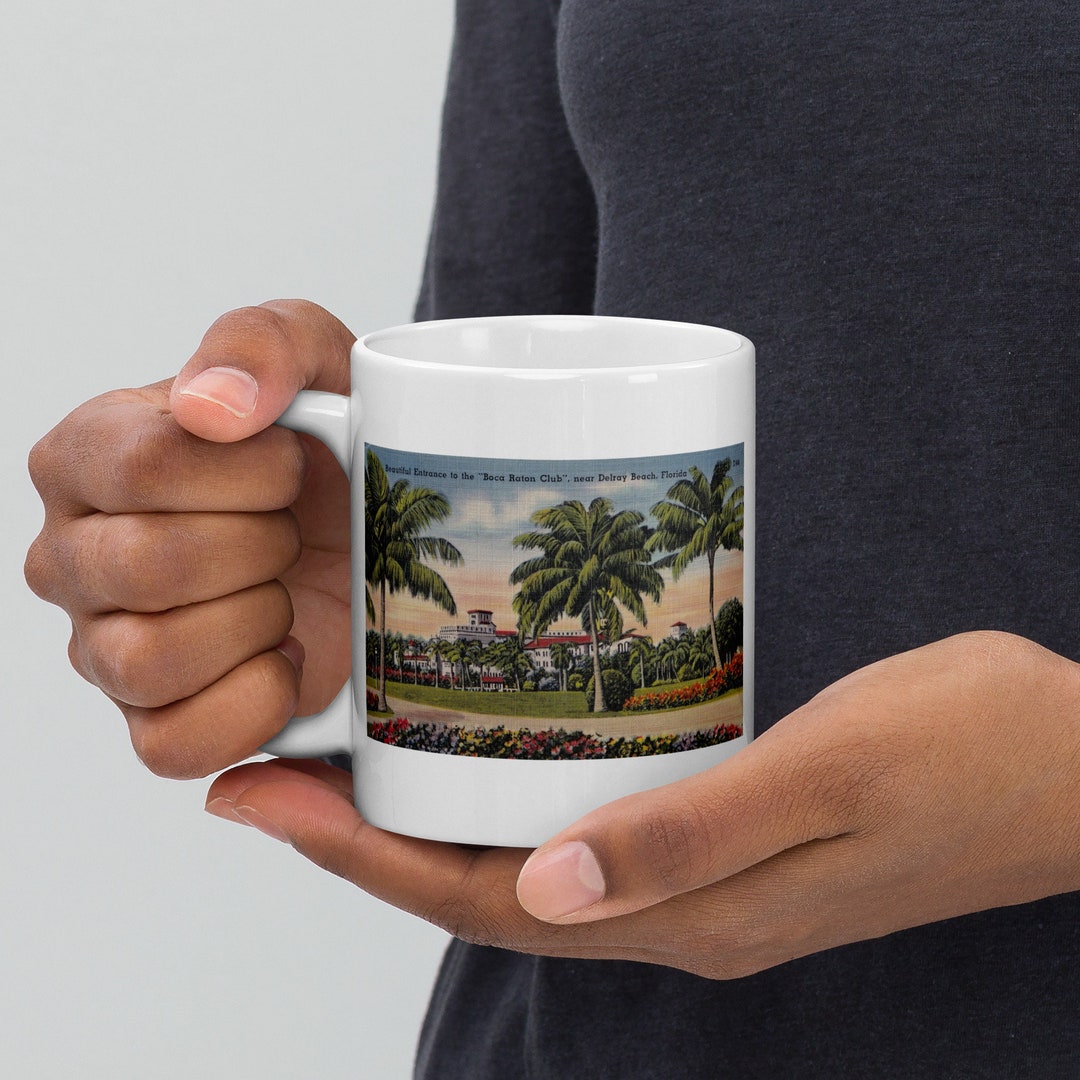 Boca Raton Club, Delray Beach, Florida Vintage Postcard Mug - Etsy