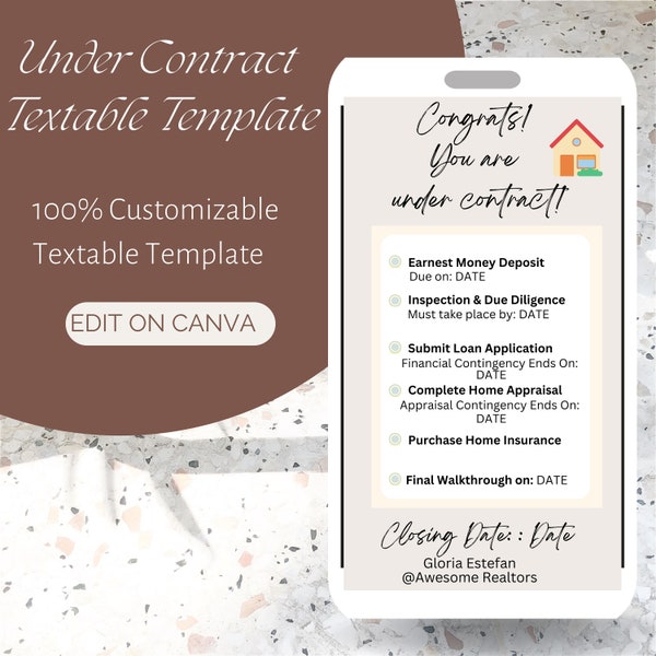 Under Contract Card - Etsy