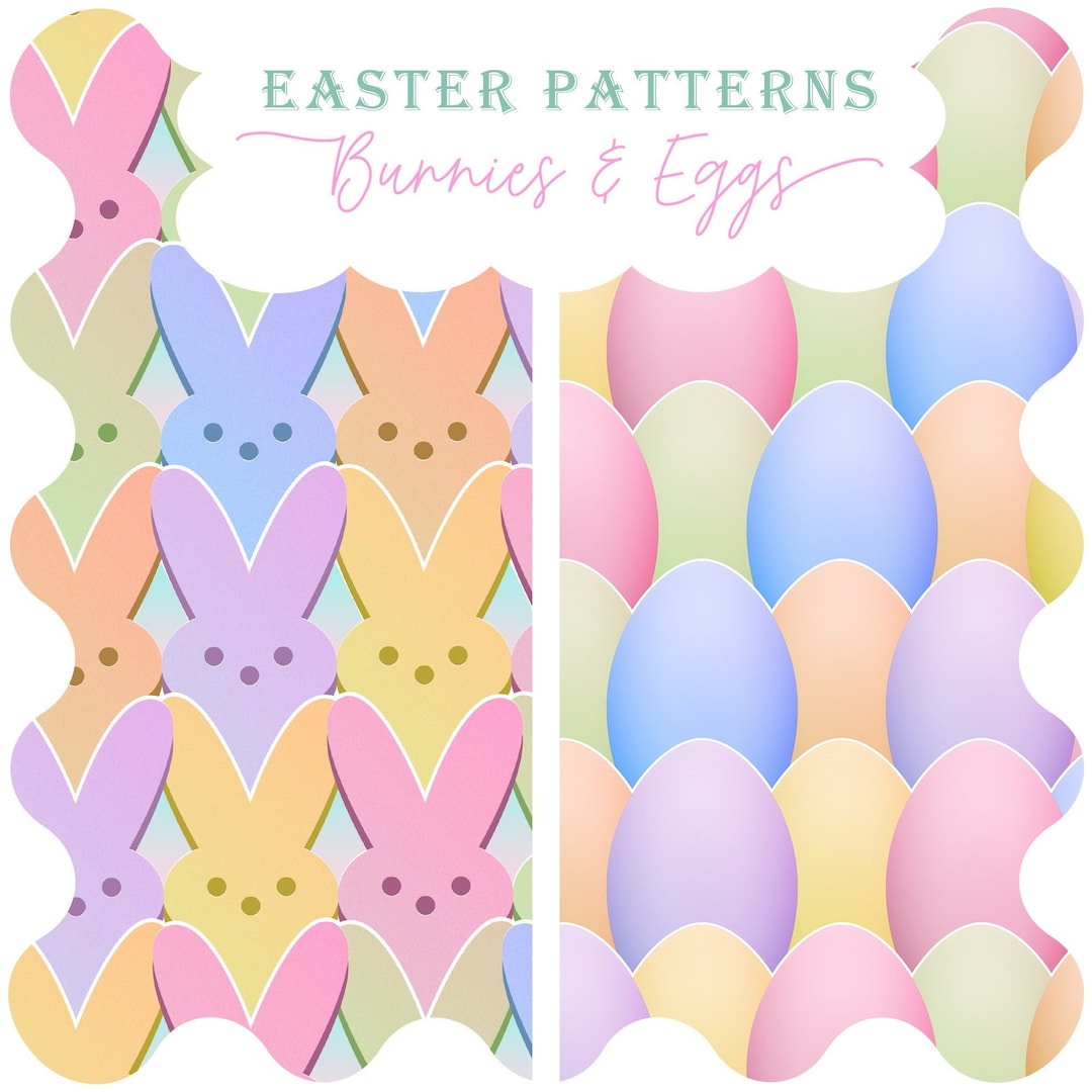 Easter Eggs and Bunnies, Spring, Digital Paper Download for ...