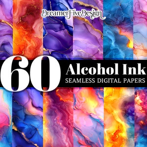 Alcohol Inks Digital Paper 300 Dpi, Seamless Patterns, Abstract ...