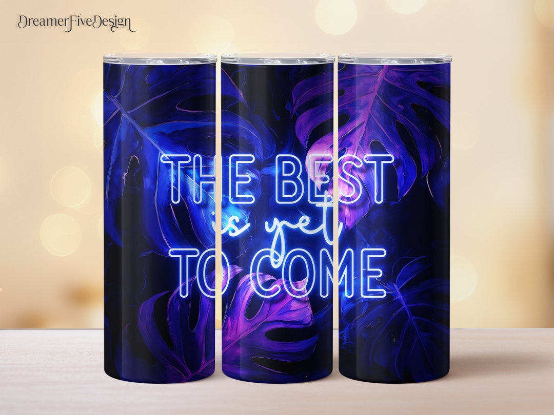 Monstera Tropical Inspirational Quote 20 Oz Skinny Straight Tapered ...
