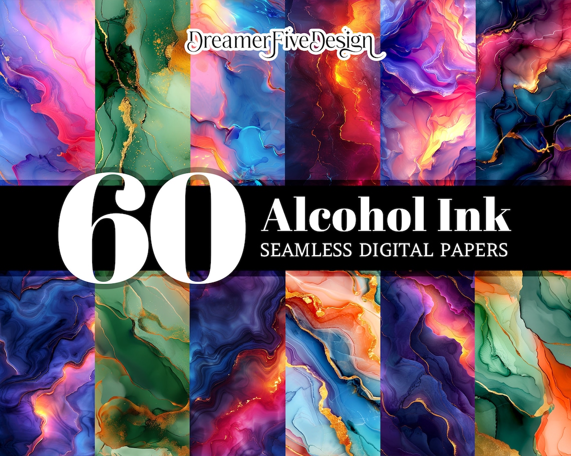 Alcohol Inks Digital Paper 300 Dpi, Seamless Patterns, Abstract Sublimation, Alcohol Ink JPG PNG ...