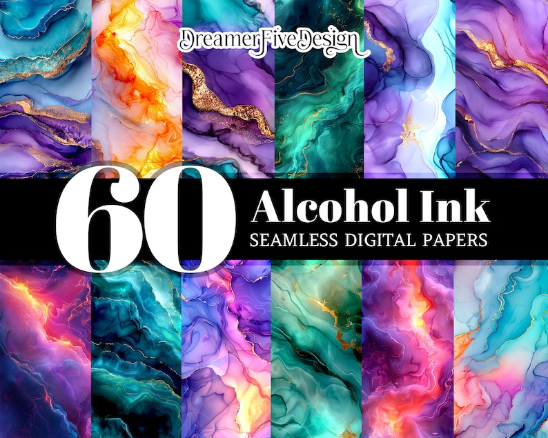 Alcohol Inks Digital Paper 300 Dpi, Seamless Patterns, Abstract ...