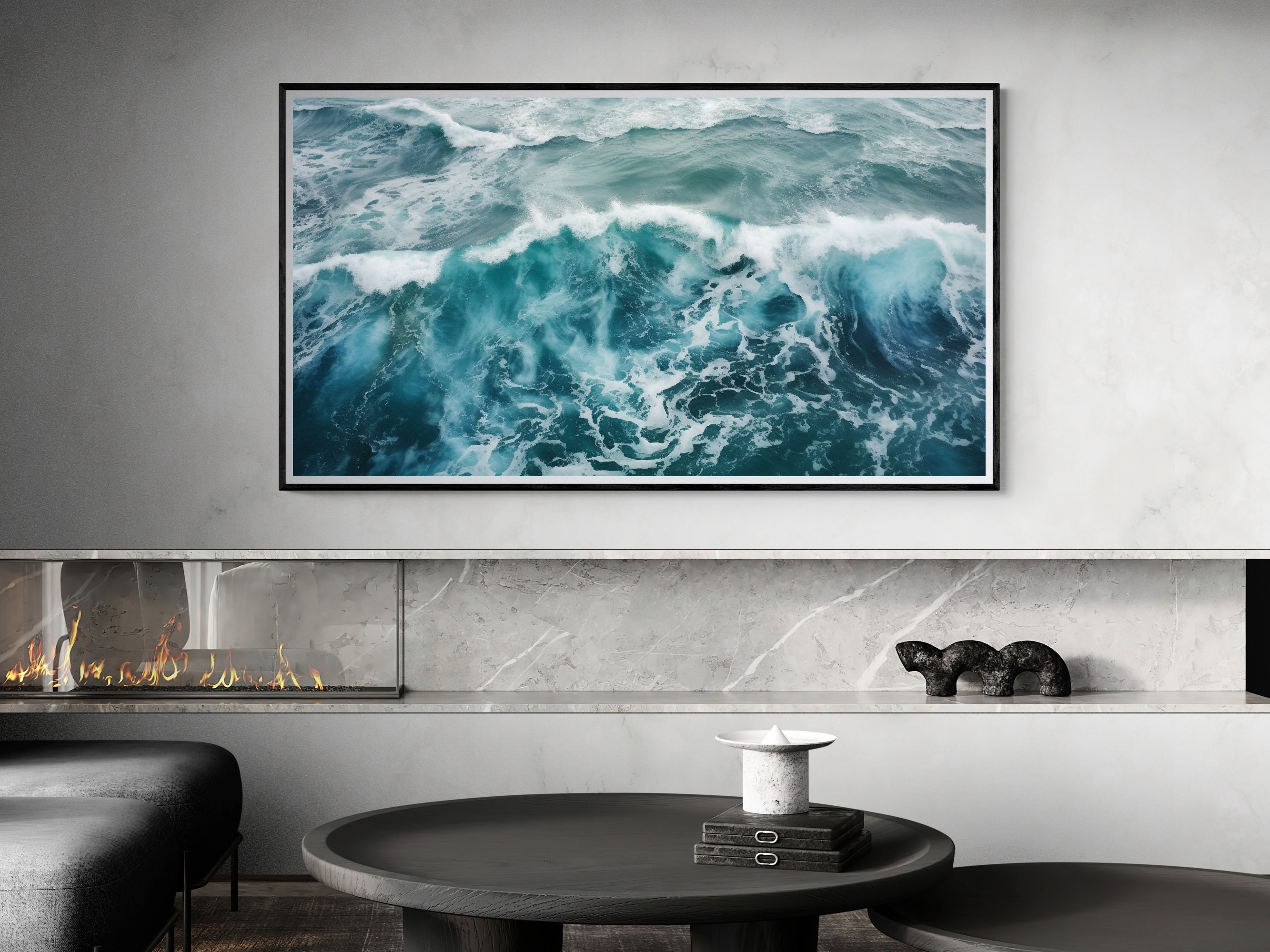 Coastal Dream Stunning Soothing Ocean Waves Samsung Frame TV Art, Set ...