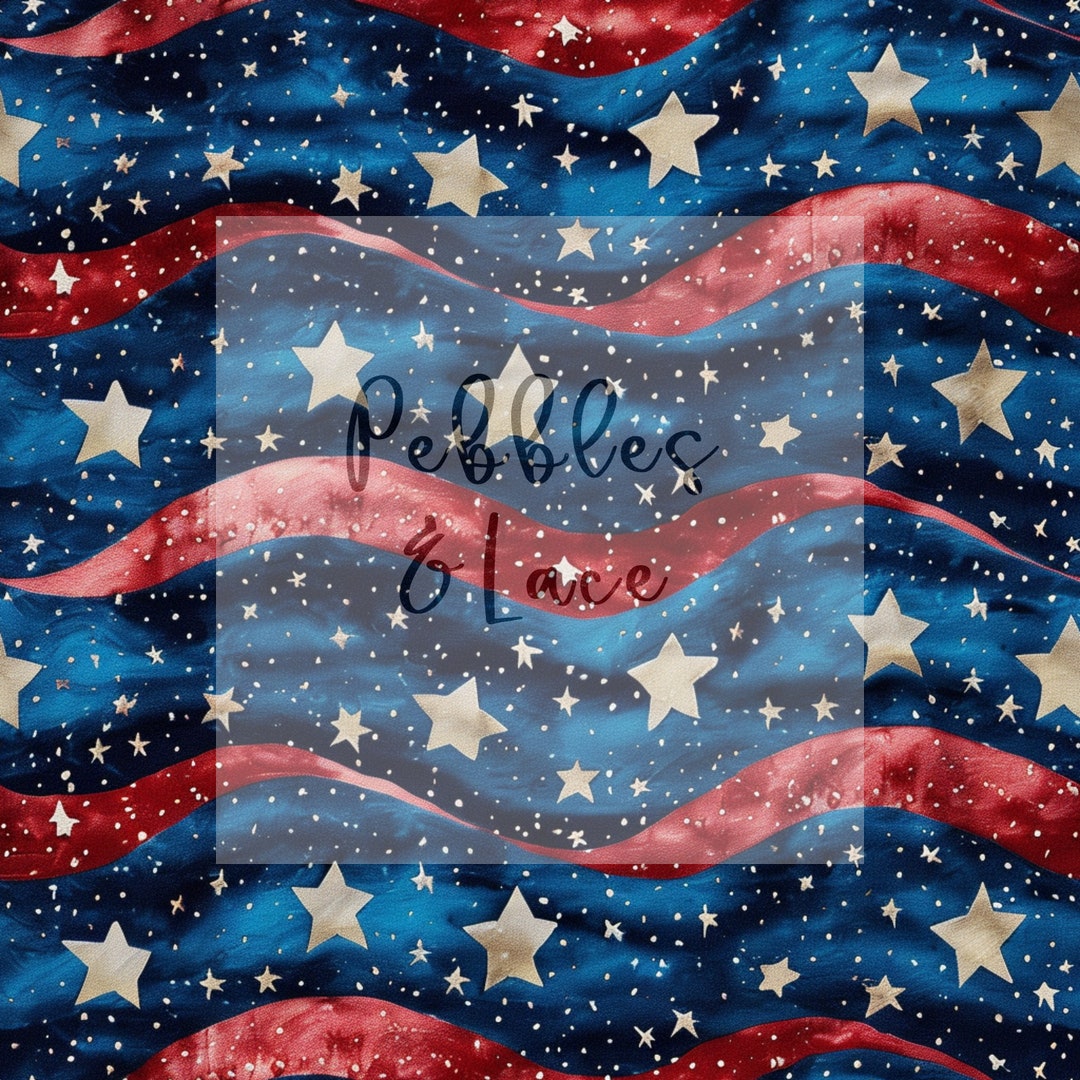 4th of July Stars Seamless File, Repeating Seamless Pattern Design ...