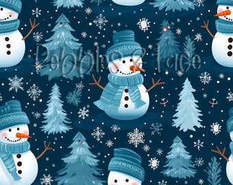 Christmas Snowmen Seamless File, Repeating Seamless Pattern Design ...