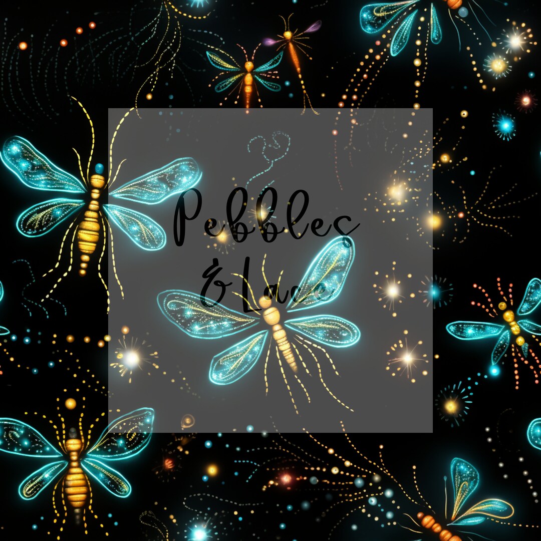 Lightening Bugs Embroidery Seamless File, Repeating Seamless Pattern ...