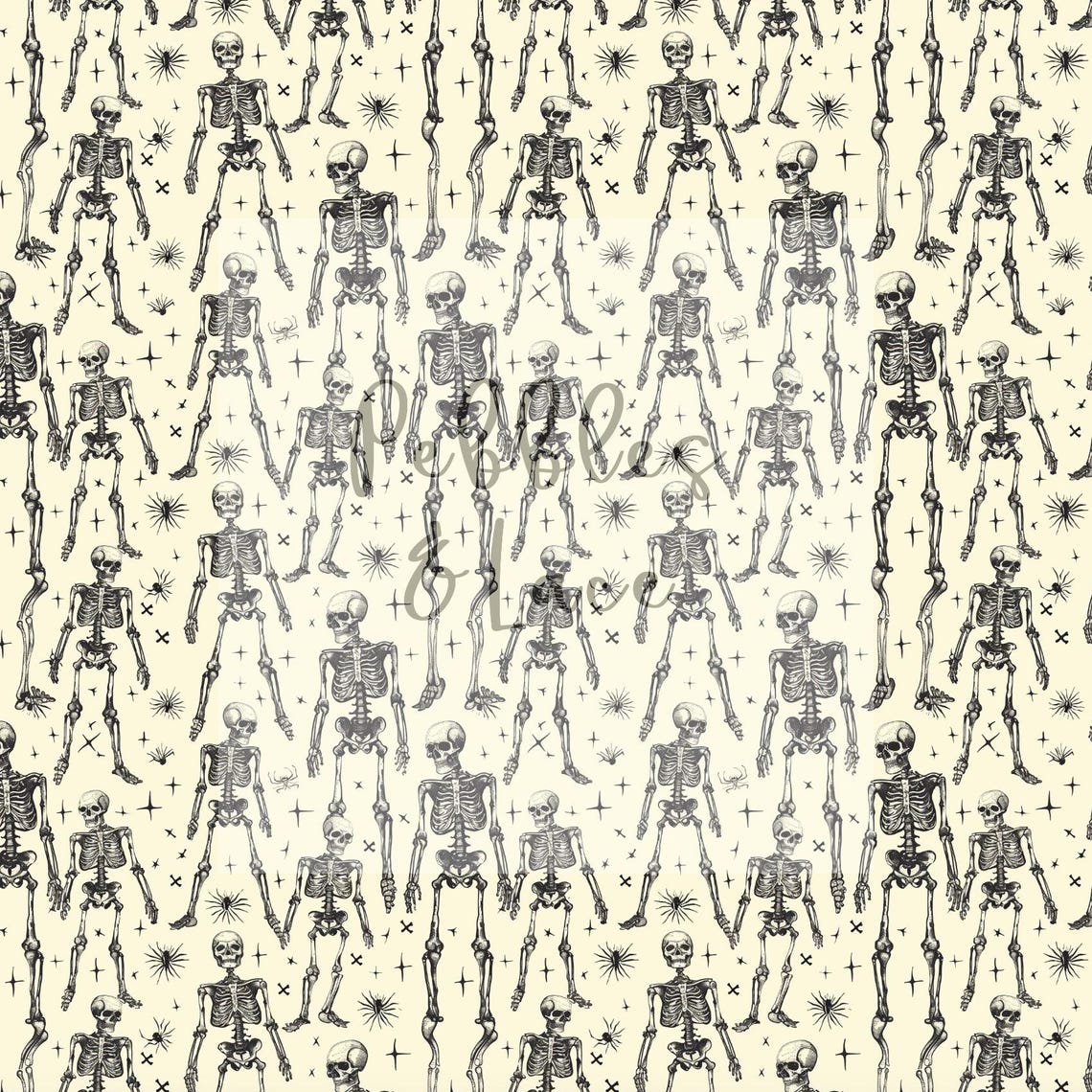 Halloween Skeletons Seamless File, Repeating Seamless Pattern Design ...