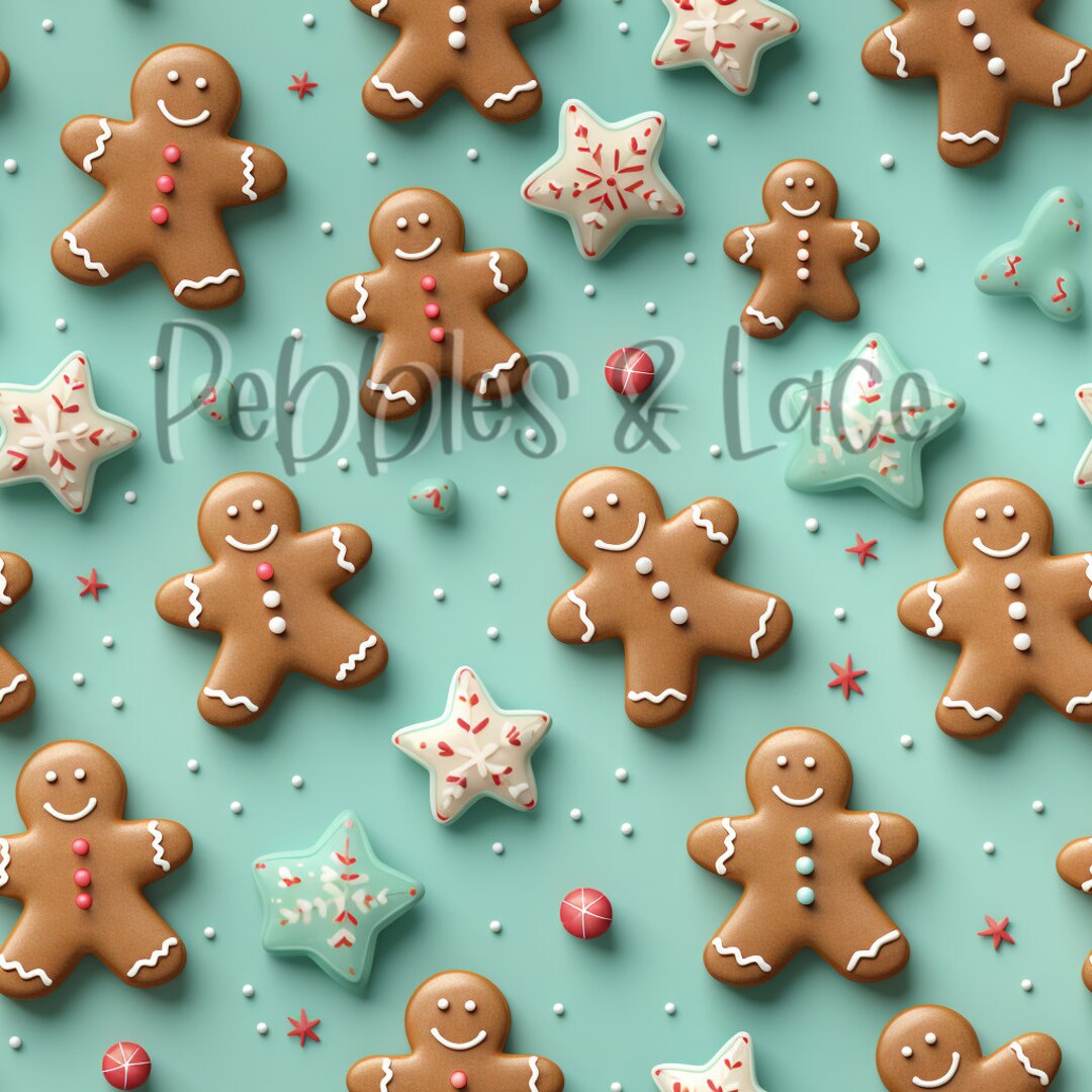 Gingerbread Seamless File, Repeating Seamless Pattern Design, Repeating ...