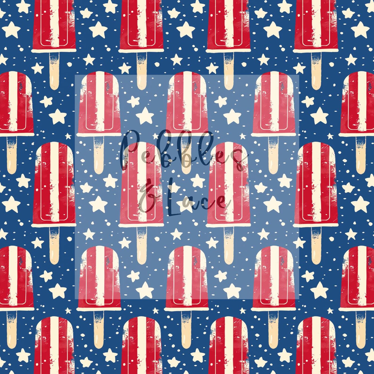 4th of July Popsicles Crochet Squares Seamless File, Repeating Seamless ...