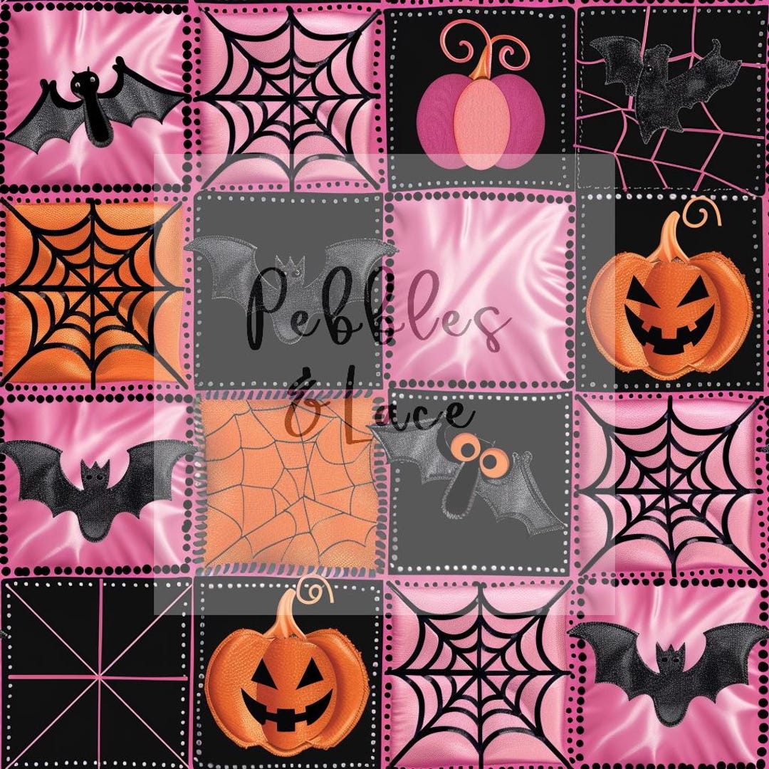 3D Halloween Patches Seamless File, Repeating Seamless Pattern Design ...