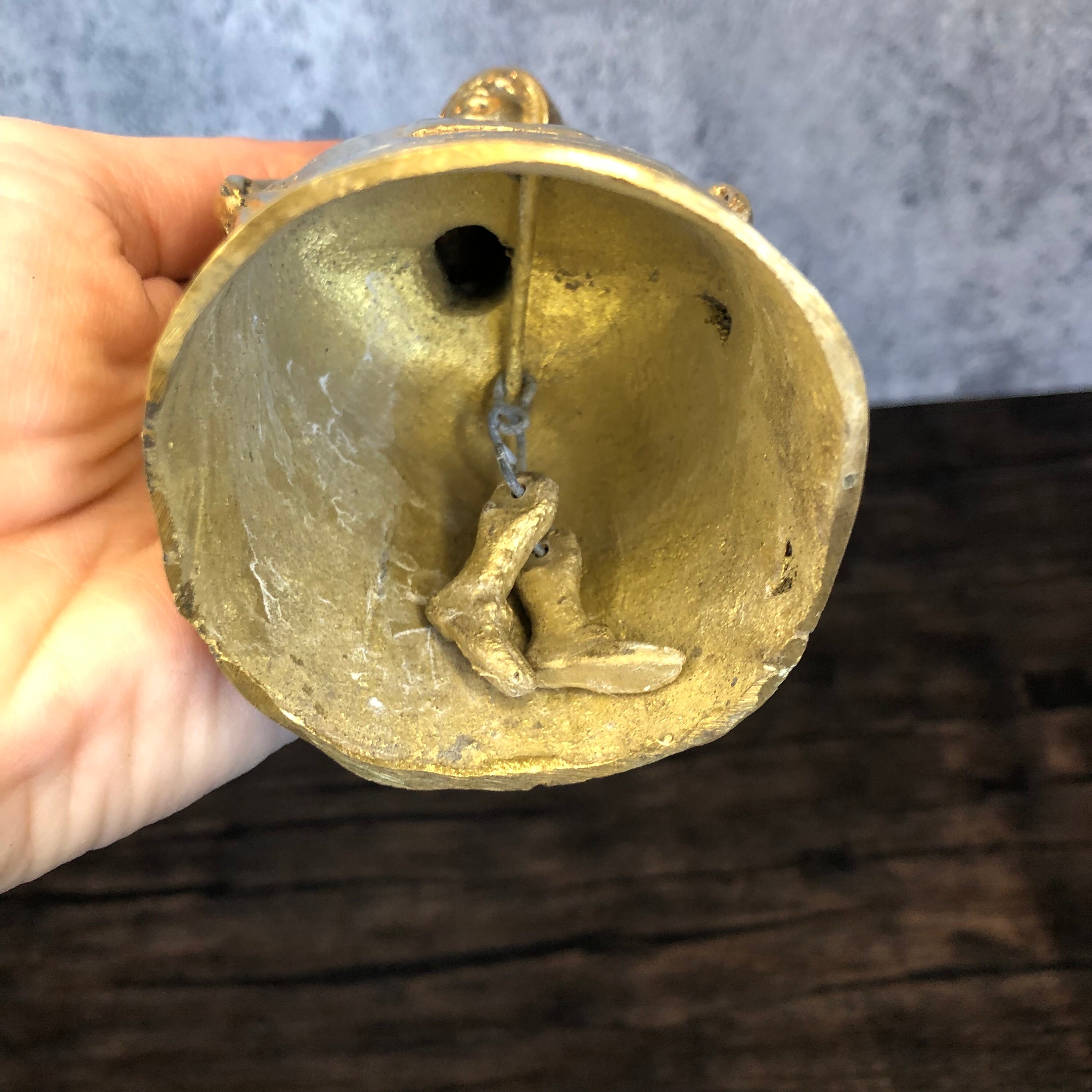 RARE Vintage Solid Brass Curtsy Lady Dutch Girl Farm Milkmaid Butlers ...