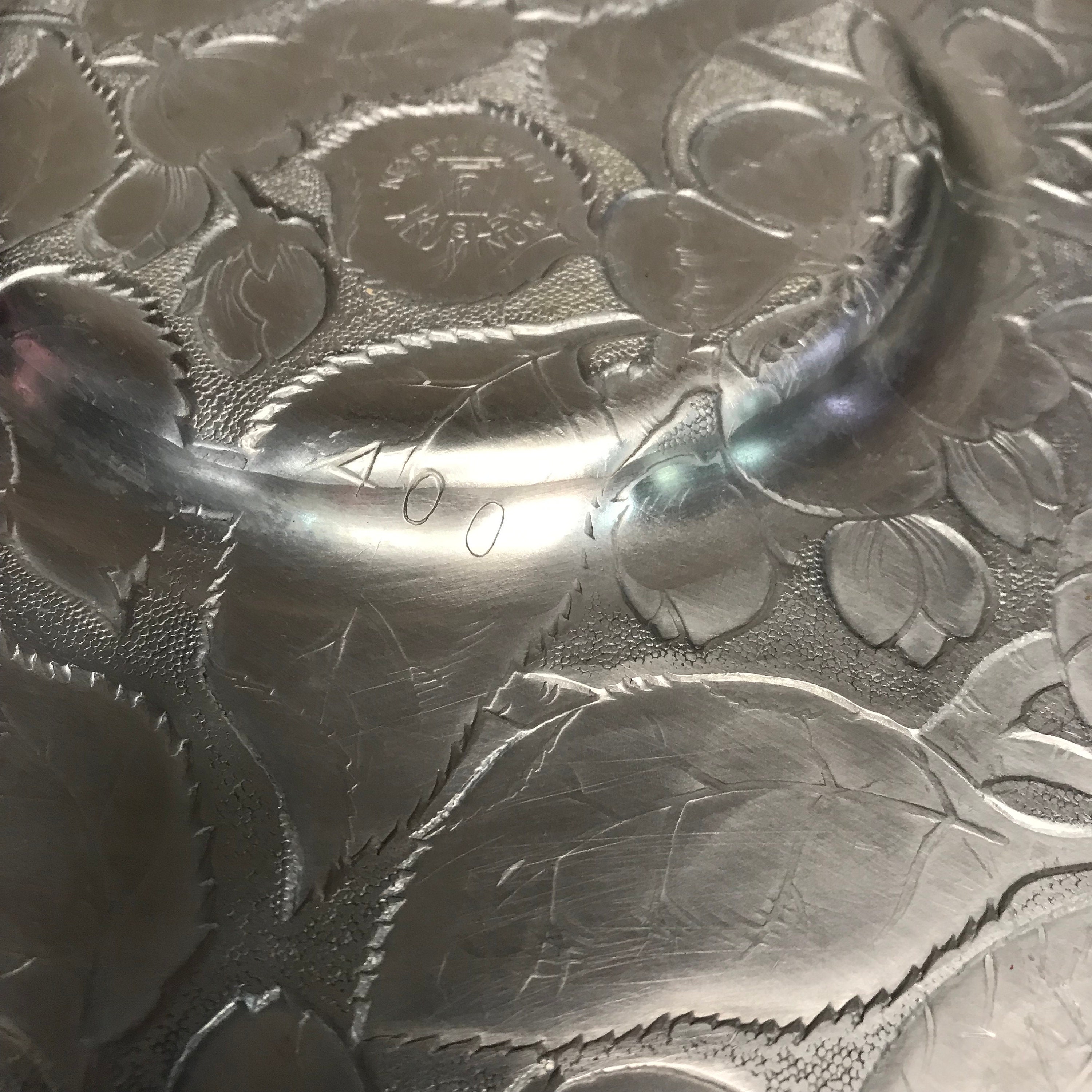 Vintage Keystoneware Paisley Aluminum 400 Hammered Embossed Dogwood ...