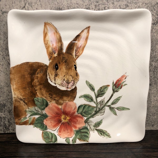 Rabbit Ceramic Plates - Etsy