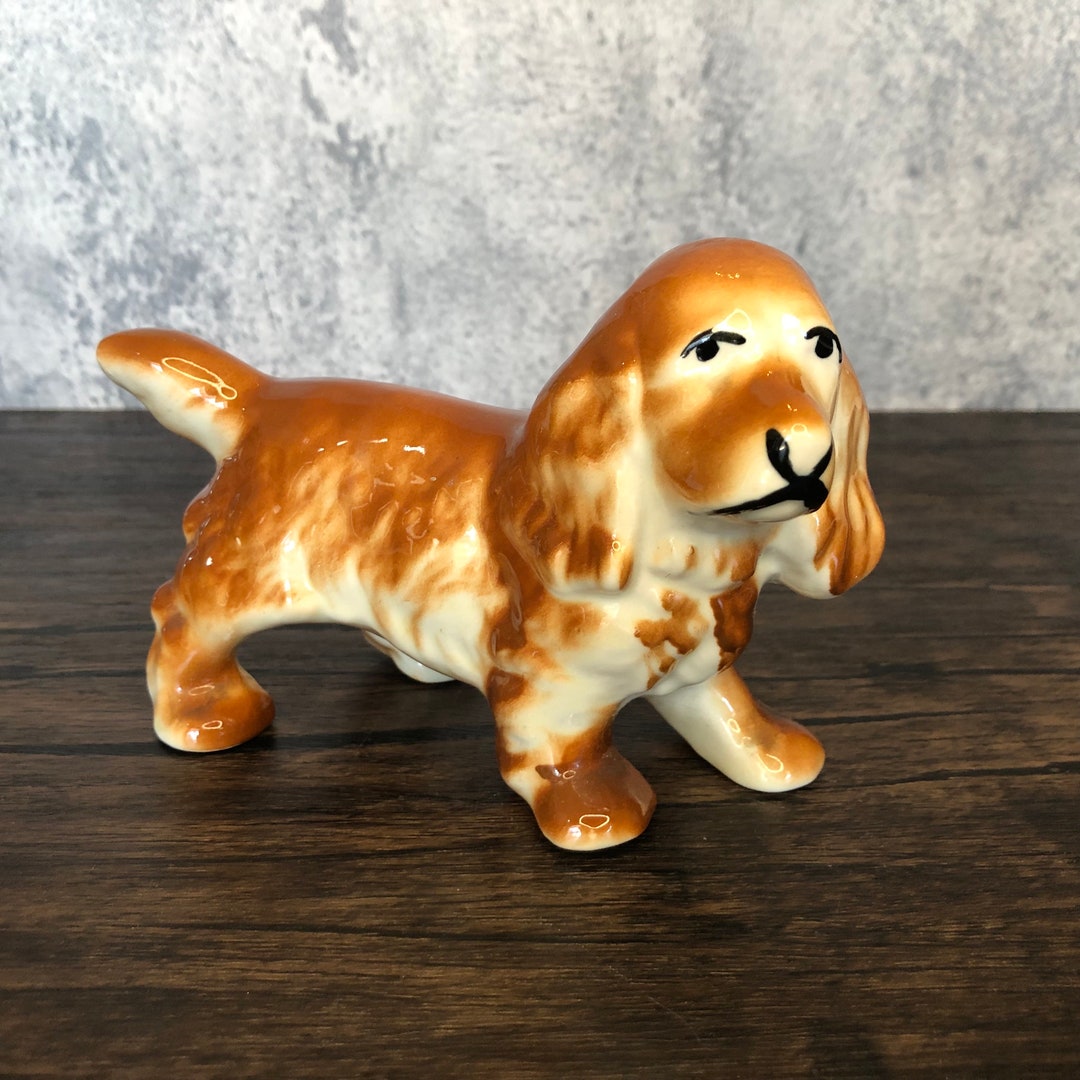 Vintage Lovely Porcelain Handpainted Ruby Red Irish Setter Cavalier ...
