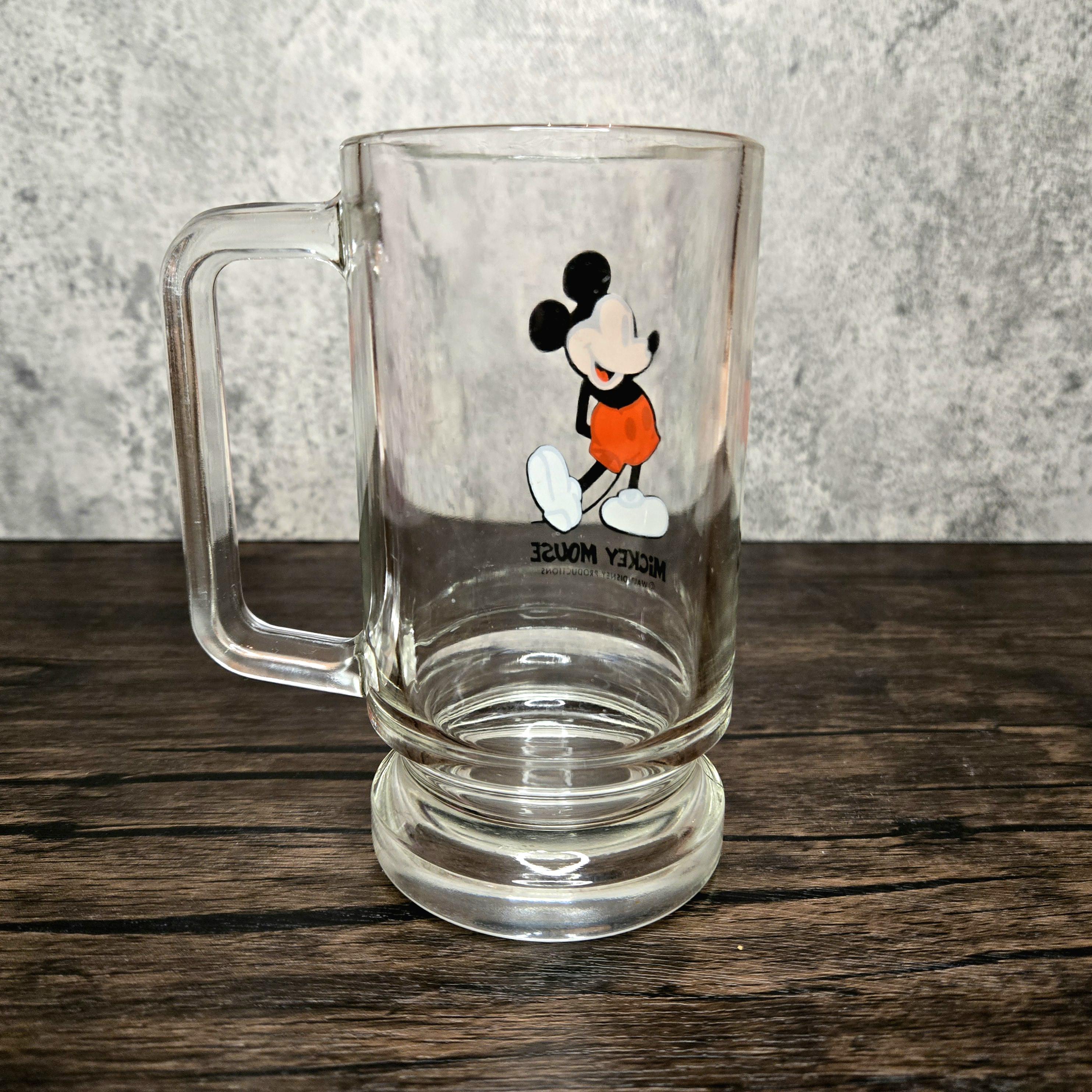 Vintage Walt Disney Mickey Mouse Character Cartoon Clear Footed Heavy ...