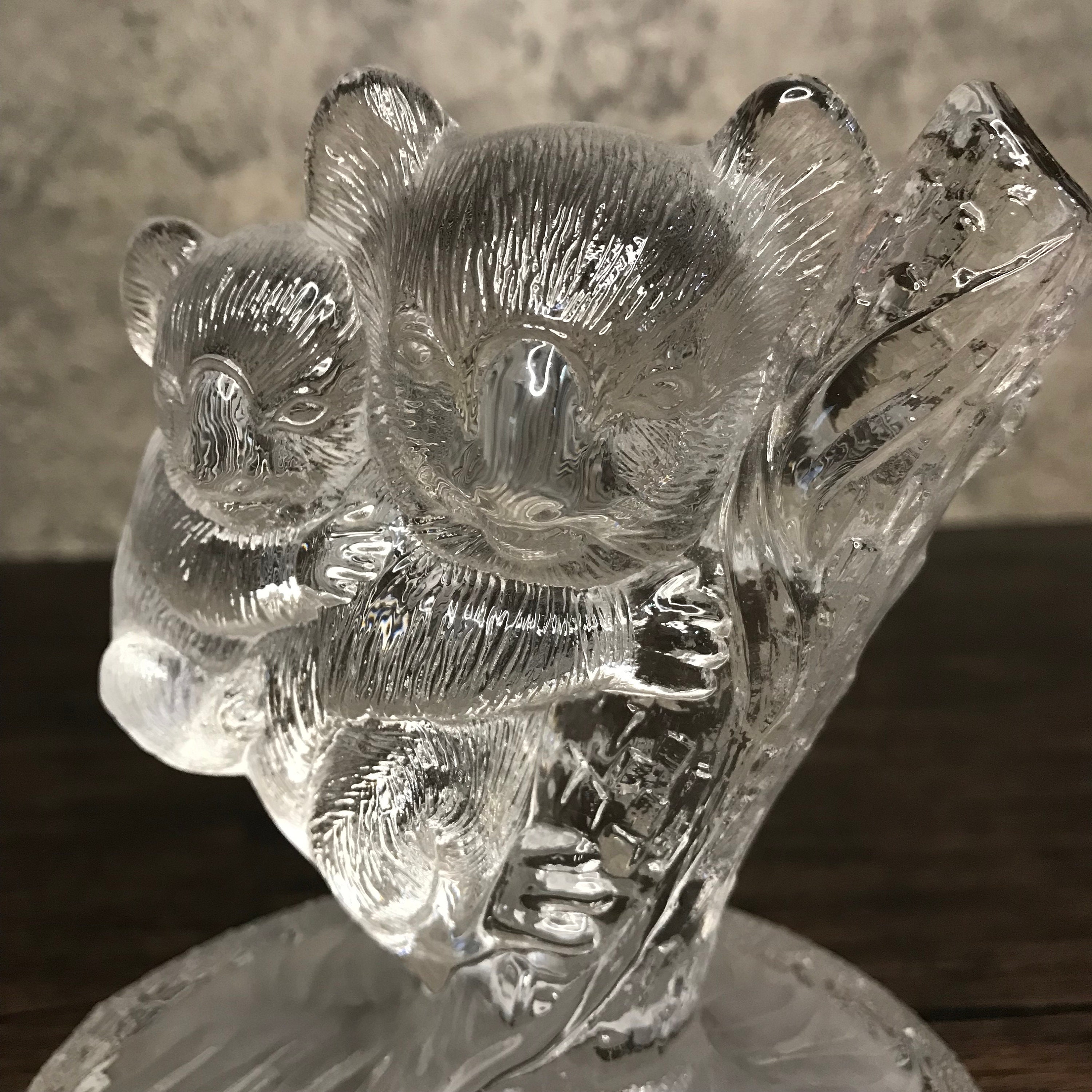 Vintage Oneida 24% Lead Crystal Koala Bear Mother With Baby Joey on ...