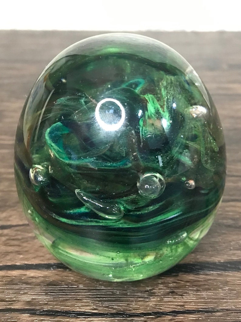 Vintage Guaranteed Irish Kelly Glass OOAK Green Swirl - Etsy