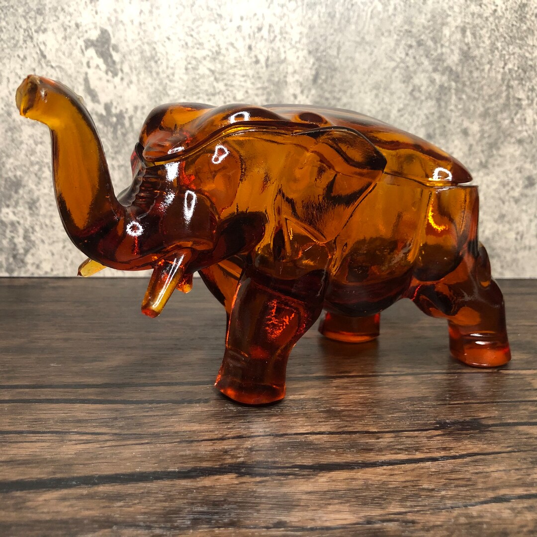 Rare Vintage Amber Glass Elephant Dish: Erskine Flint Co-op, 1930s - Etsy