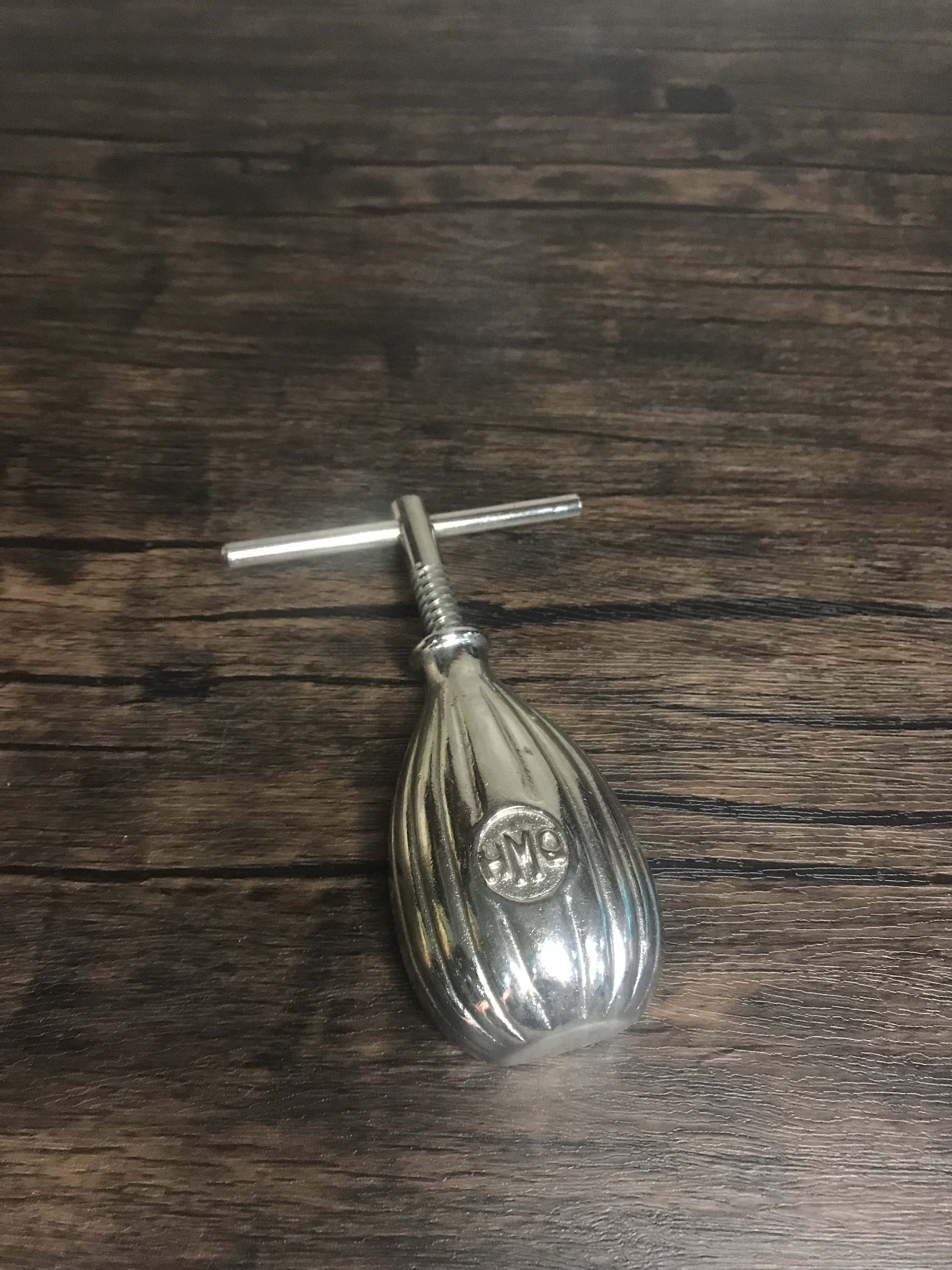 Vintage HMQ Stainless Steel Silver Twist Walnut Nut Cracker Handheld ...