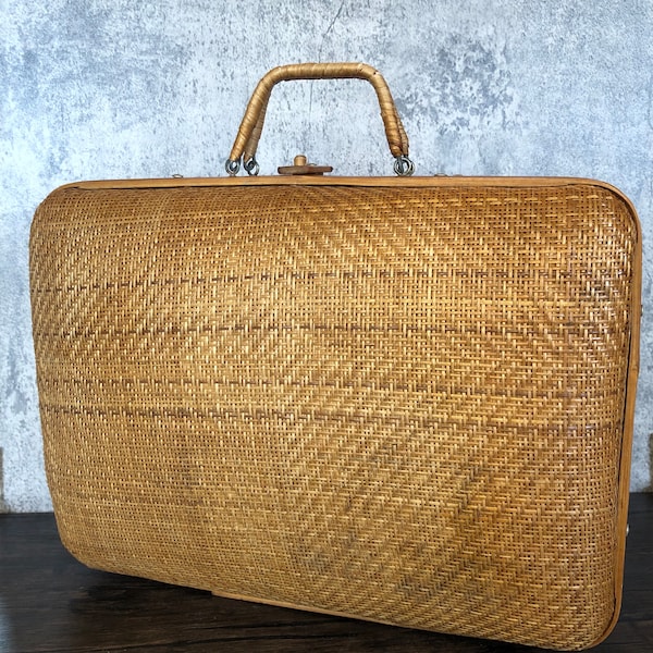 Rattan Suitcase - Etsy