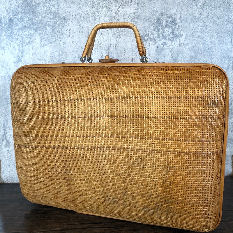 Rattan Wicker Suitcase - Etsy